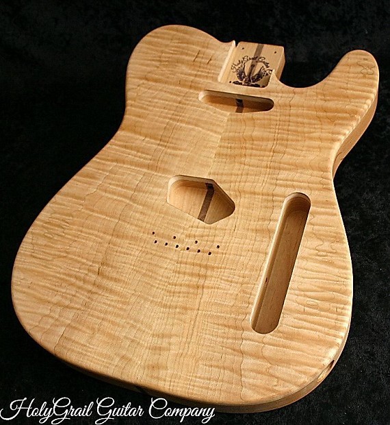 Holy Grail Guitar Bookmatched Flame Maple Top, Alder Tele | Reverb