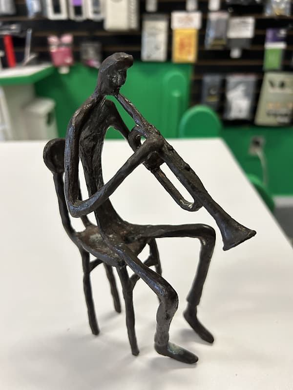 Bronze Trumpet Player figurine - Bronze | Reverb