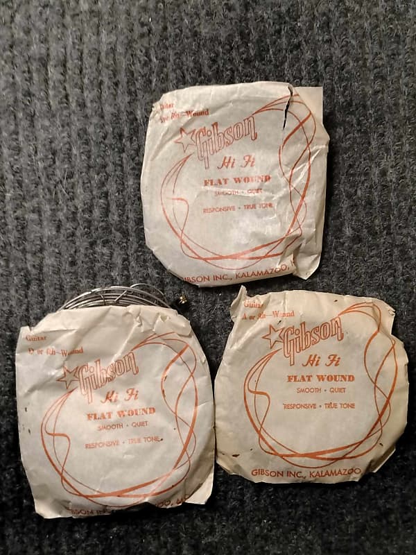 Gibson "Hi Fi" Vintage Guitar Strings/Envelopes 1950's (x3) | Reverb