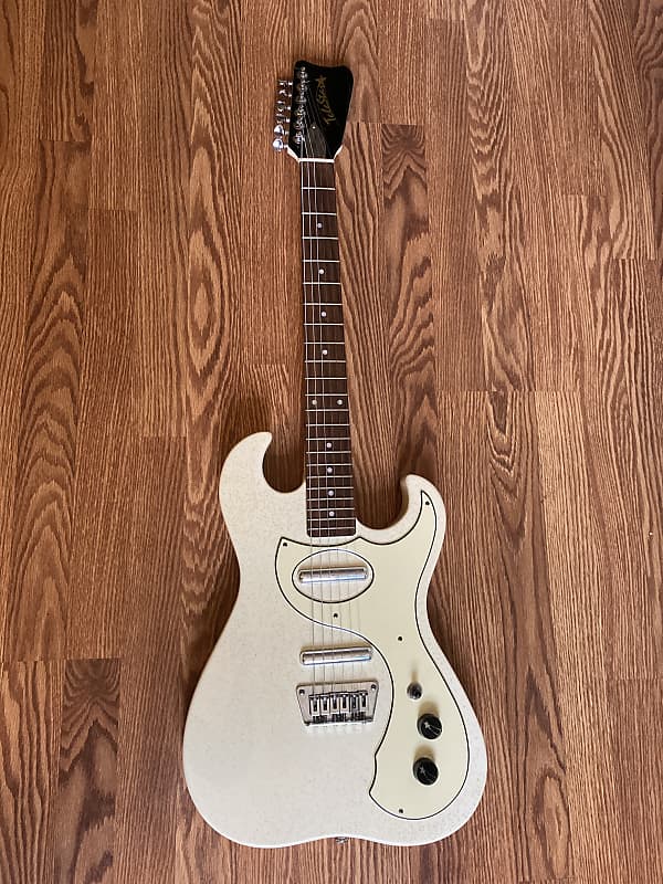 Telestar Mona 1999 White Sparkle Flecks Electric Guitar | Reverb