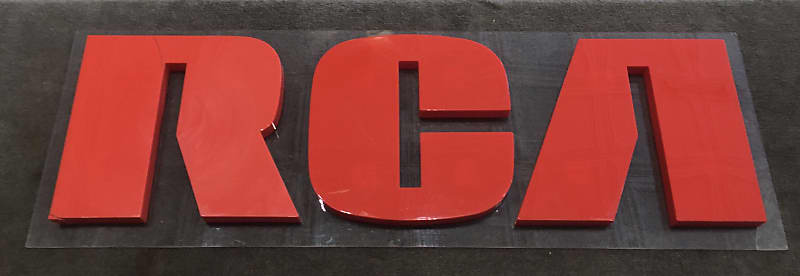 RCA Plastic Logo Display 70’s Red | Reverb