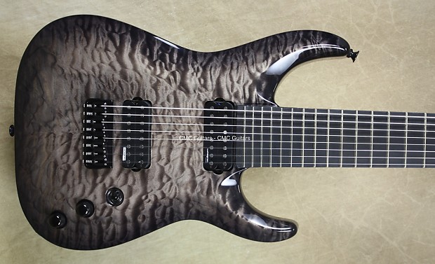 Jackson USA Custom Shop Soloist 8 String Trans Blackwater | Reverb