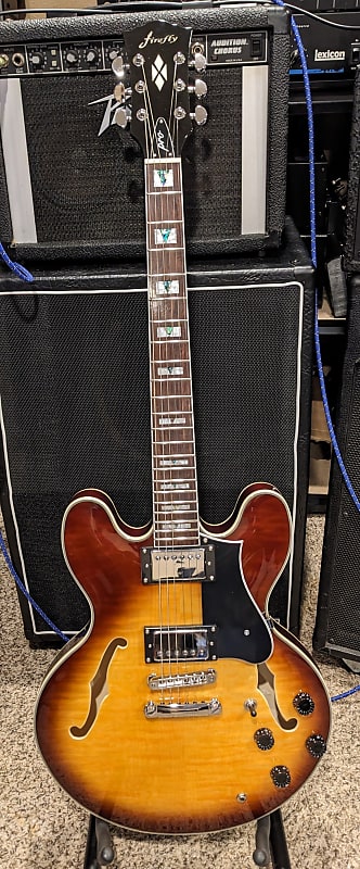 Firefly FF338PRO - ES-335 Style Semi-Hollow - Stainless Steel | Reverb