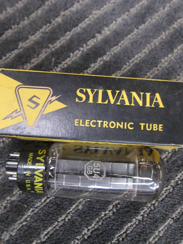NOS Vintage Sylvania 5U4GA Rectifier Tube, Longest Black | Reverb