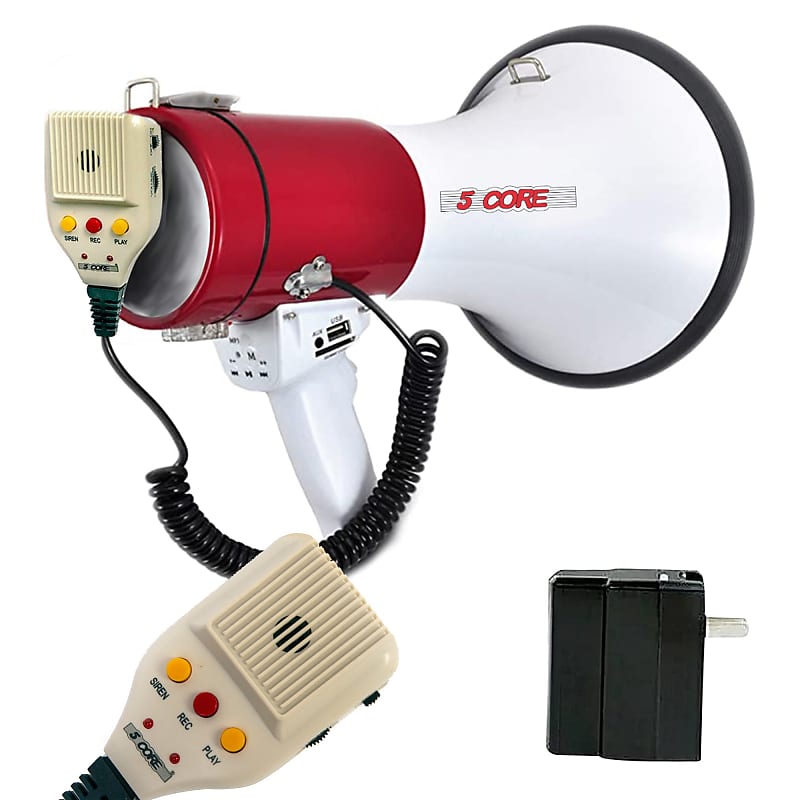 5Core Megaphone Bullhorn Speaker 50W Bull Horn Rechargeable | Reverb