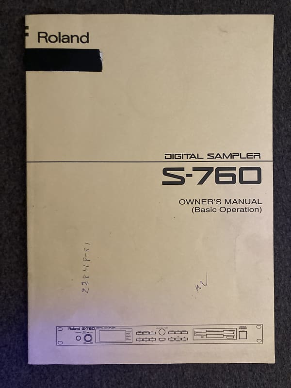 Roland S-760 Digital Sampler Owner's Manual 1993 | Reverb