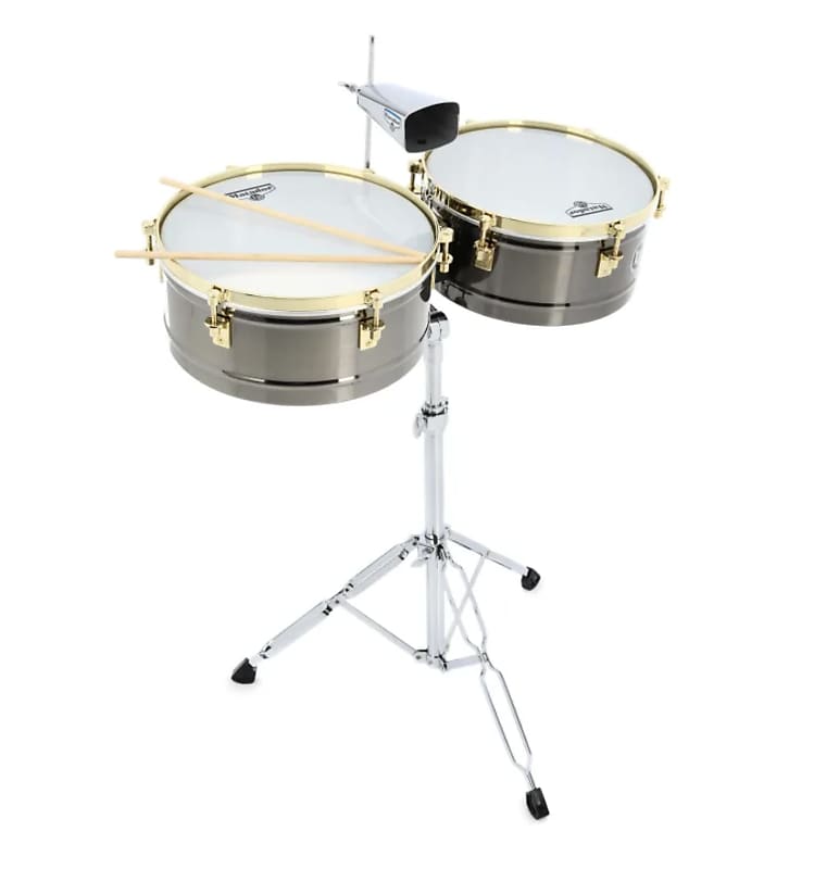 Latin Percussion Matador 14 & 15-inch Timbales - with stand - | Reverb