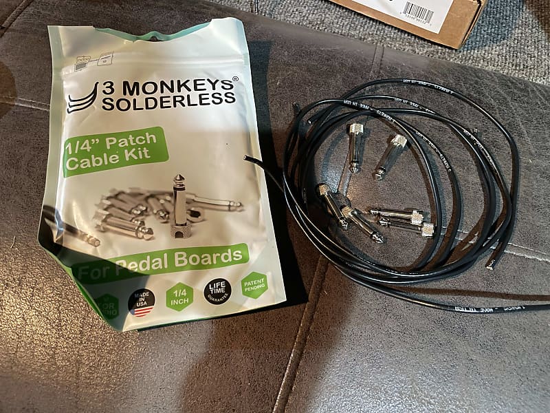 3 Monkeys Solderless DIY 1/4" Patch Cable Kit - 6 plugs + | Reverb
