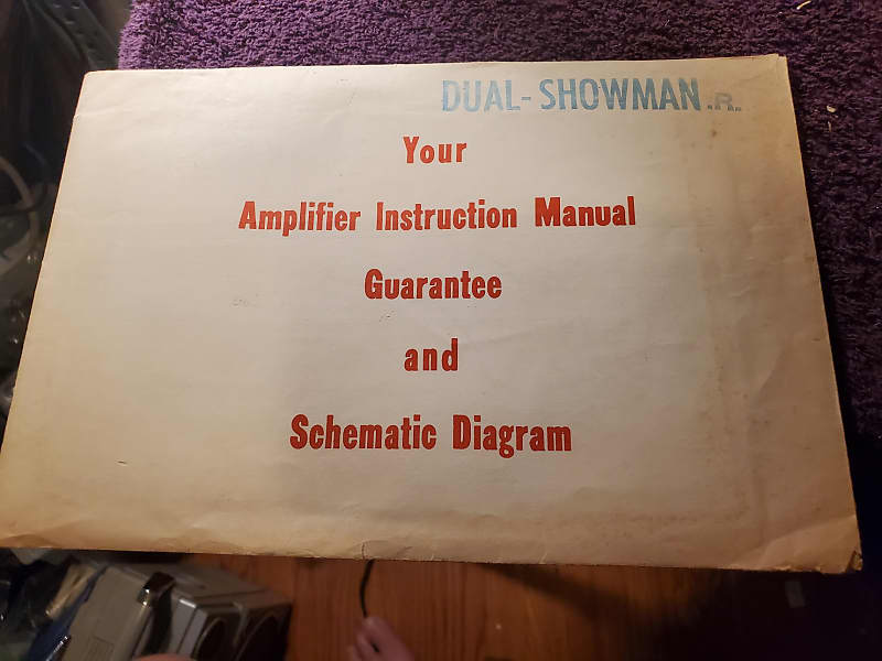 Fender Dual Showman Instruction manual 1970's White | Reverb