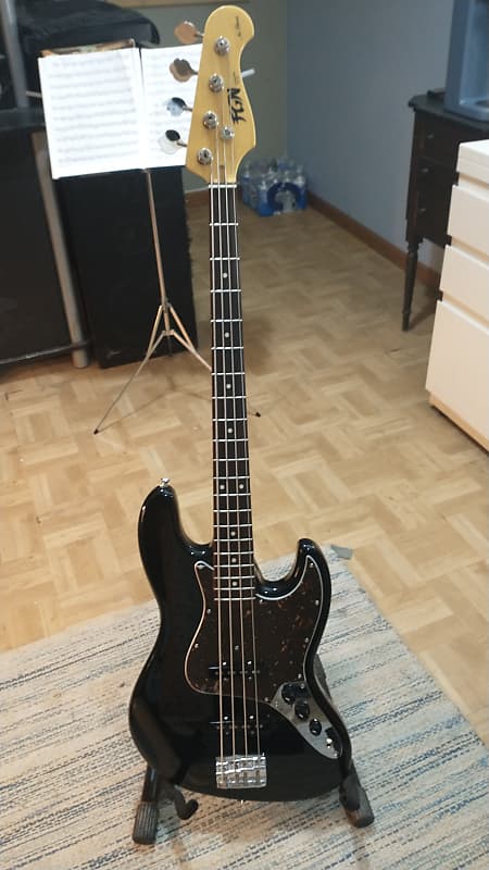 Made in Japan Fujigen Black Jazz Bass w/ Fender Custom Shop | Reverb