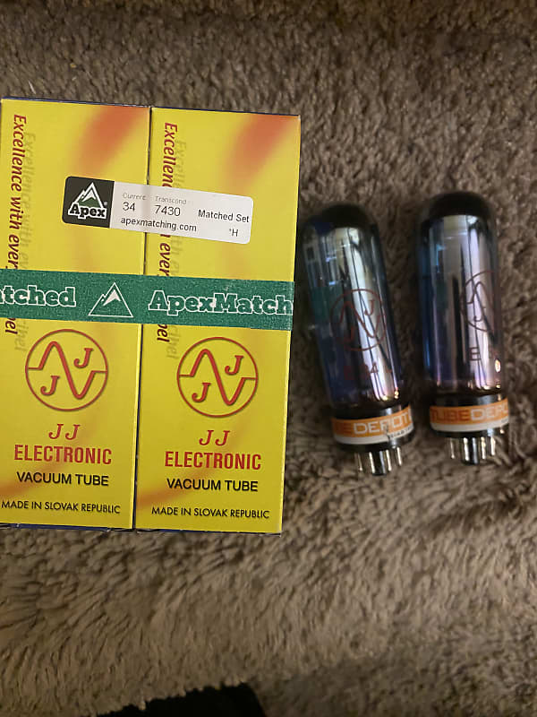 JJ Electronic EL-34 Apex Matched Quad Power Tubes New Plus 2 | Reverb