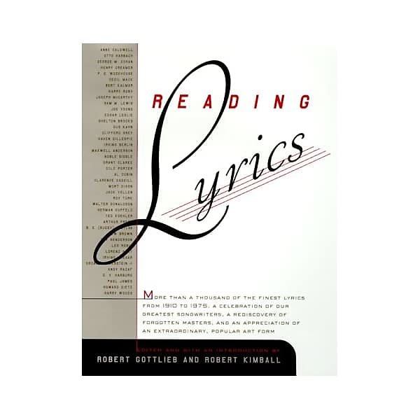 Reading Lyrics Kimball, Robert (Editor)/ Gottlieb, Robert | Reverb