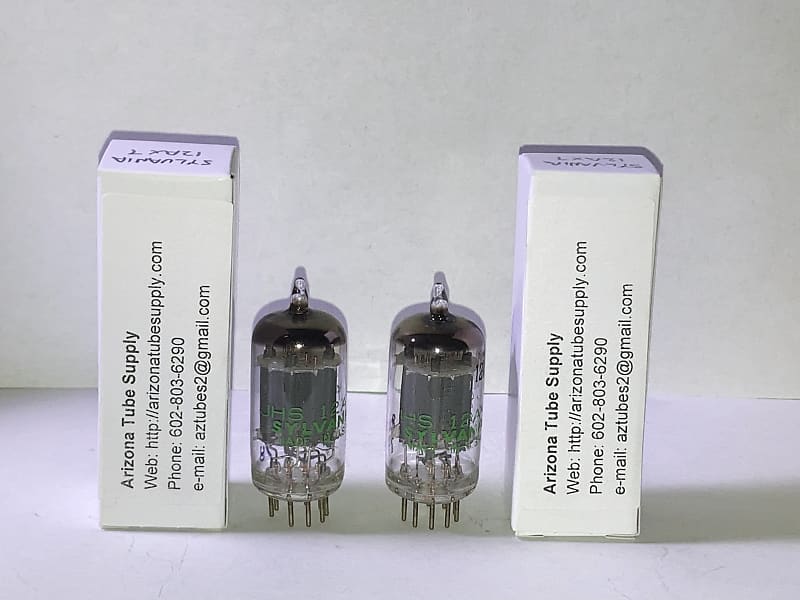 1960 Sylvania 12AX7 ECC83 Long Plate JAN Mil-Spec Tubes, | Reverb