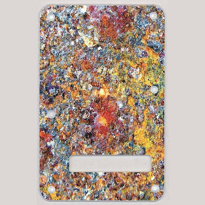 Graphical Tremolo Cover Fender Stratcaster Strat Rusted metal | Reverb