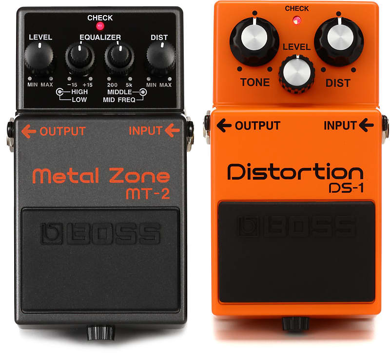 Boss MT-2 Metal Zone Distortion Pedal Bundle with Boss DS-1 | Reverb