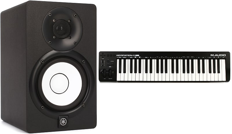 Yamaha HS5 5 inch Powered Studio Monitor Bundle with M-Audio | Reverb