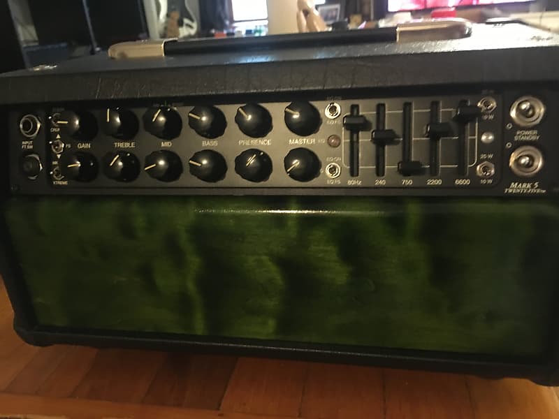 Custom mesa mark v 25 panel new - dark green | Reverb