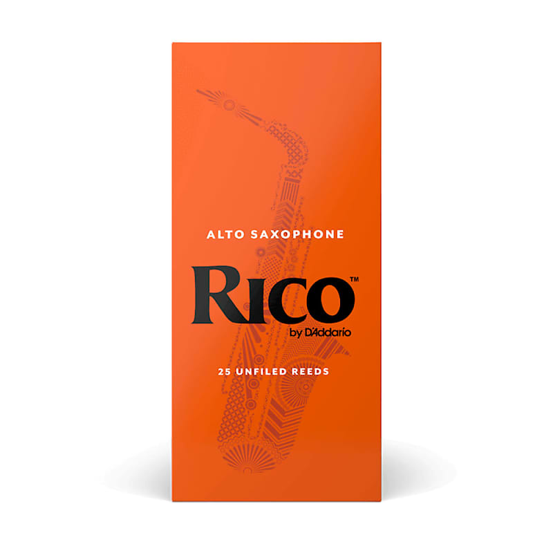 D'Addario RJA25 Rico Unfiled Alto Sax Reed - 25-Pack | Reverb