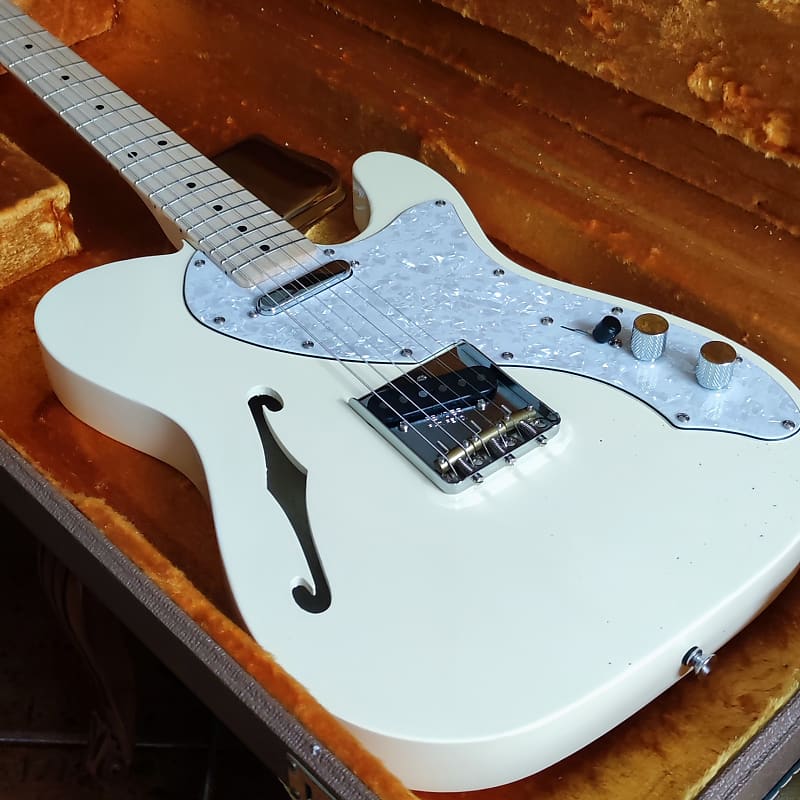 Fender Telecaster Thinline 2021 Vintage White Lacquer | Reverb