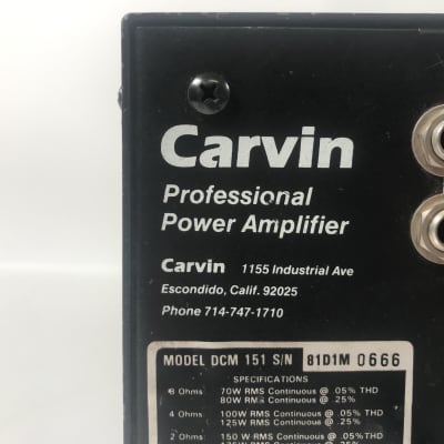 Carvin DCM 151 Professional Series Power Amp | Reverb