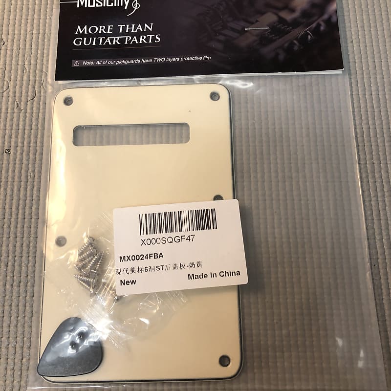 Musiclily Stratocaster Tremolo Cavity Cover 3 ply cream New | Reverb