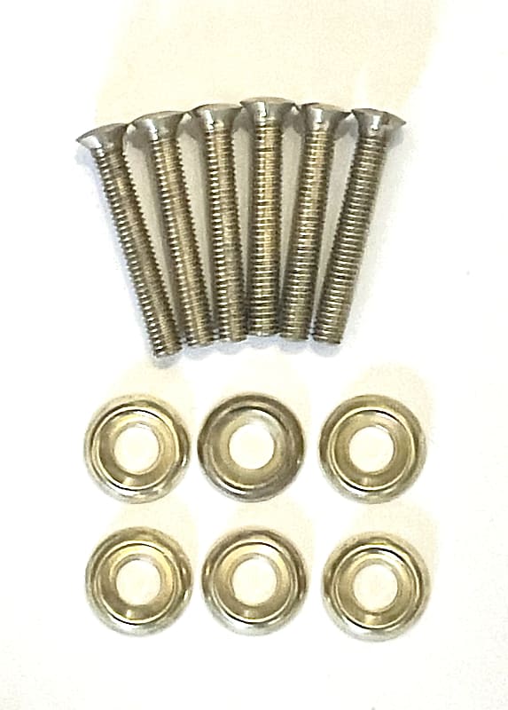 Set of 6 brass rear panel screws and washers for vintage Vox | Reverb