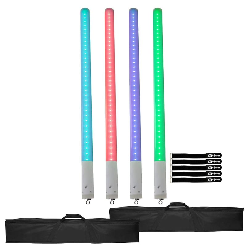 ADJ LED Pixel Tube 360 39.5" Fixtures 4 Pack with Carry Bags | Reverb