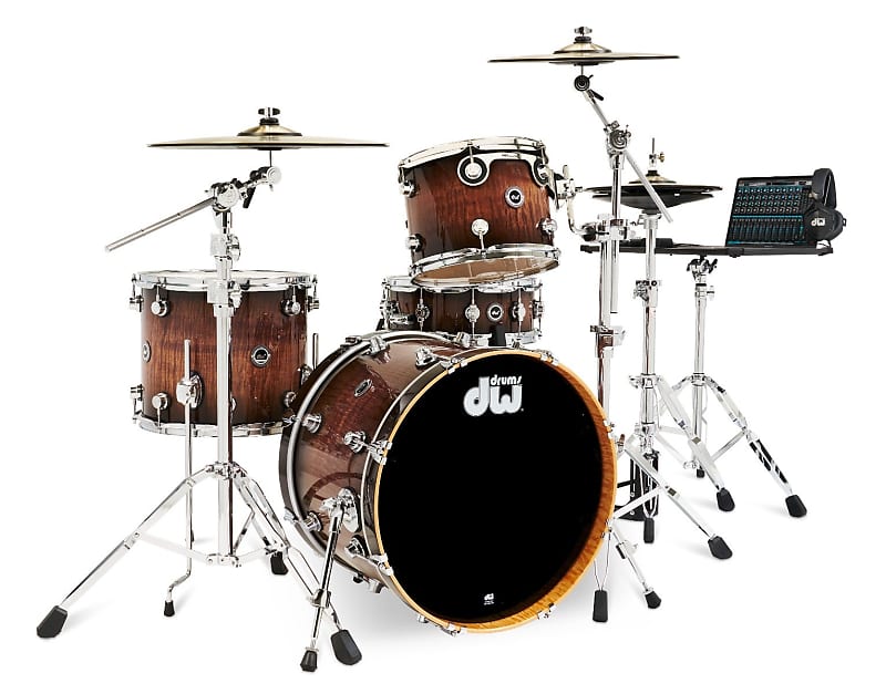 DWe Complete 4-Piece Kit Bundle, Candy Black Burst over Curly | Reverb