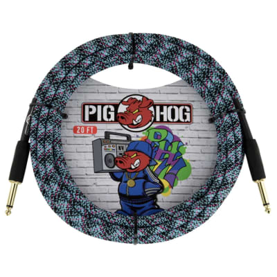Pig Hog 20-Foot Woven Instrument Cable (1/4" Straight / TS), | Reverb
