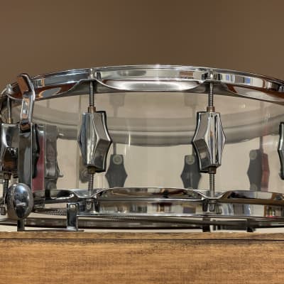 90's Fibes Crystalite SFT 5.5x14 Clear Acrylic Snare Drum | Reverb