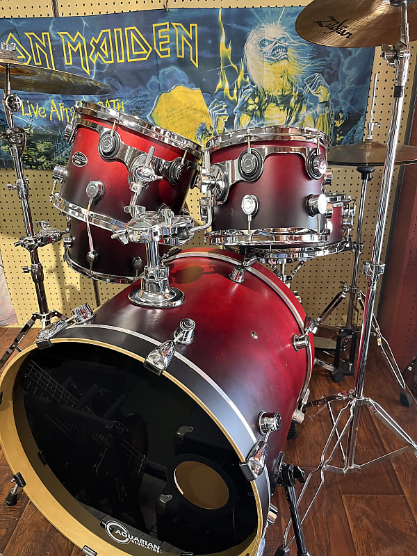 Pacific / PDP FS Series - Red Fade 5 PC Drum Set Complete | Reverb