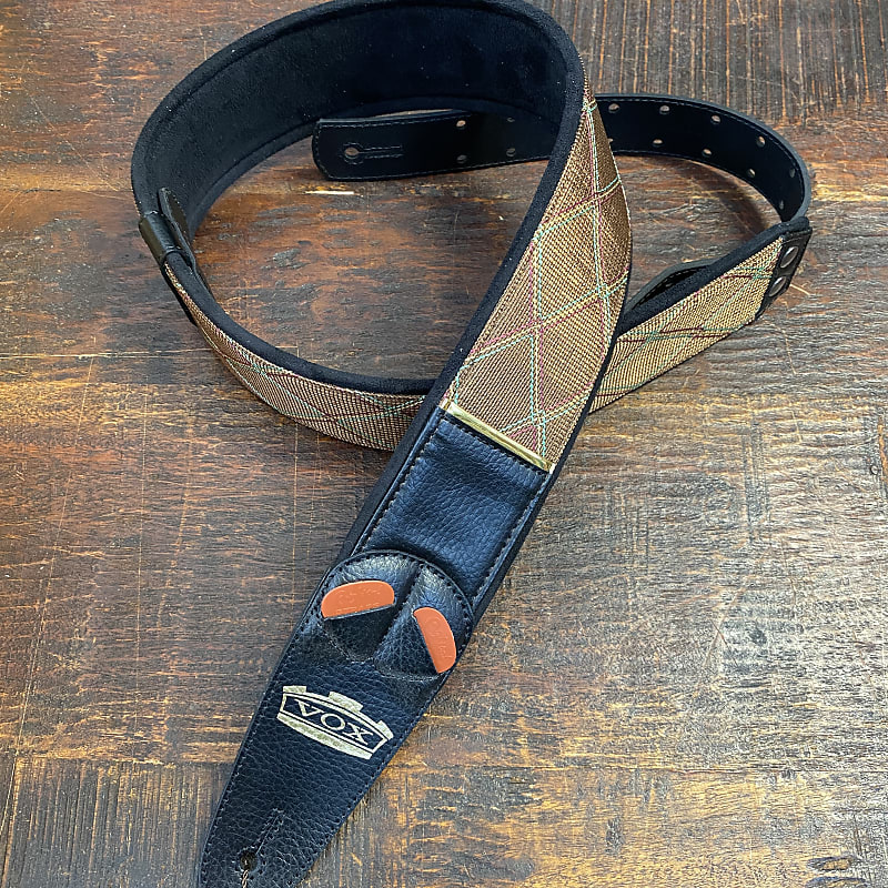 Right On Straps Vox Diamond Brown Mojo Leather Guitar Strap | Reverb