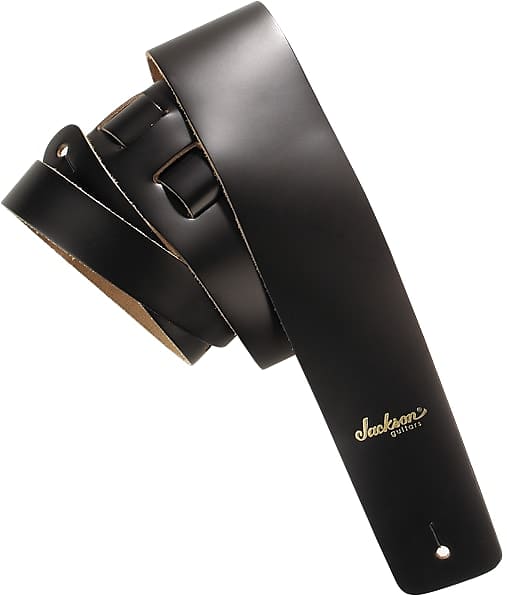 Jackson 2" Leather Logo Adjustable Guitar Strap Extra-Long Up | Reverb