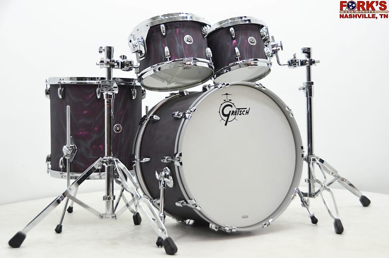 Gretsch Brooklyn 4pc Drum Kit - "Black Satin Flame" | Reverb