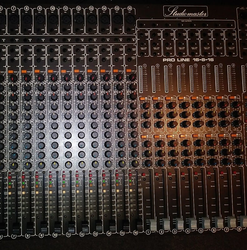 Studiomaster Pro Line 16 8 16 Mixer. Working, with extra 8 | Reverb