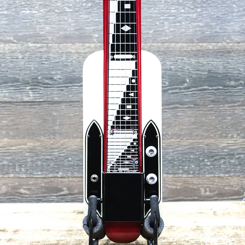 National Dynamic Lap Steel Red & White 6-String Electric Lap | Reverb