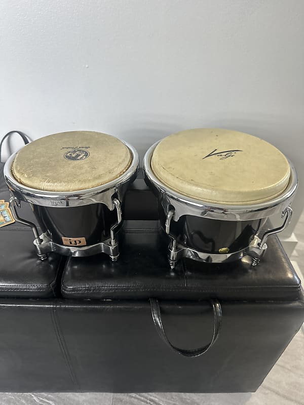LP Bongos fiberglass black Fiberglass - Black | Reverb