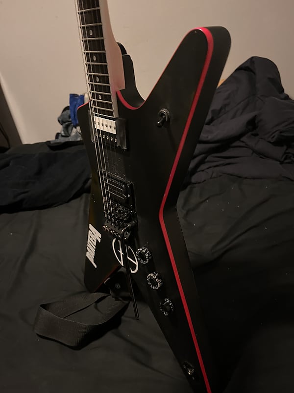 Dean Mlx floyd - Matte Black with Red Binding (Sharpy) | Reverb