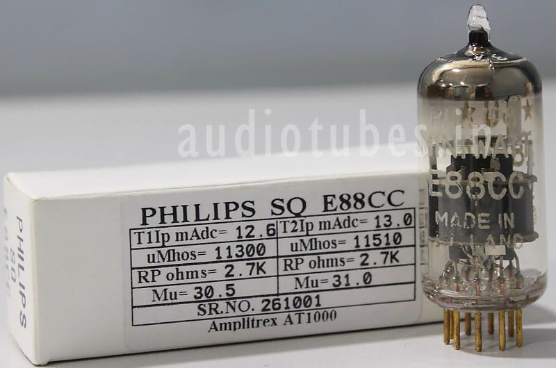 E88CC Philips 3K gold pins made in Holland Amplitrex tested | Reverb