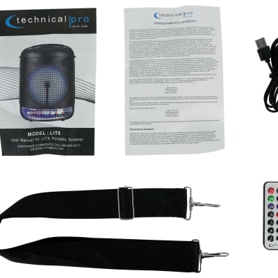 Technical Pro LIT8 Portable 8" Bluetooth LED Party Speaker | Reverb