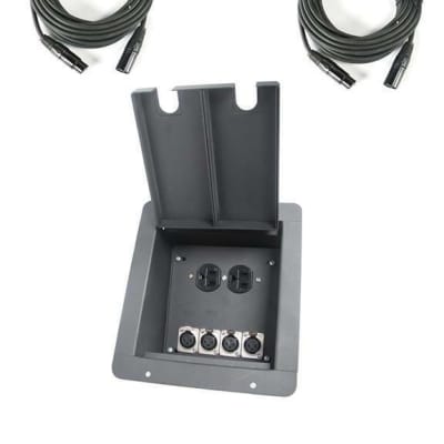 Stage Recessed Floor Box 4 XLR Mic Connectors & AC Outlet W/ | Reverb