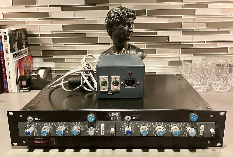 NEVE 33114 Vintage Preamp/EQ Pair w/ Rack and Power Supply!! | Reverb