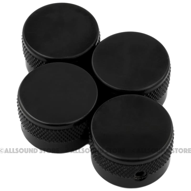 Set of 4 Black Blank Gretsch Style Knobs for 6mm Split Shaft | Reverb