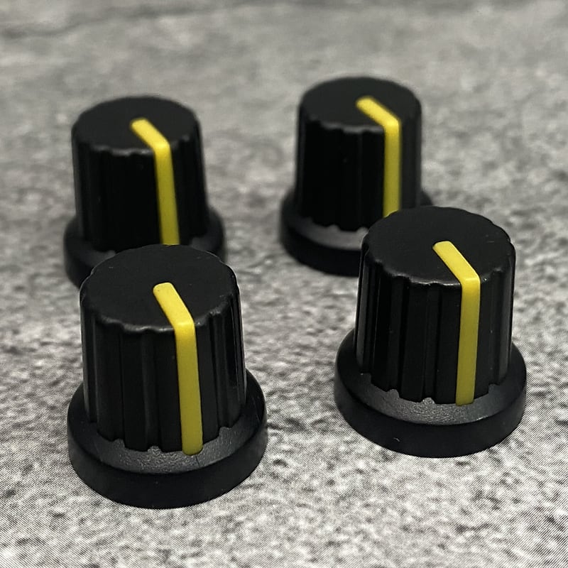 4x Yellow Guitar Fx Effects Pedal Mixer Knobs Mixing Control | Reverb