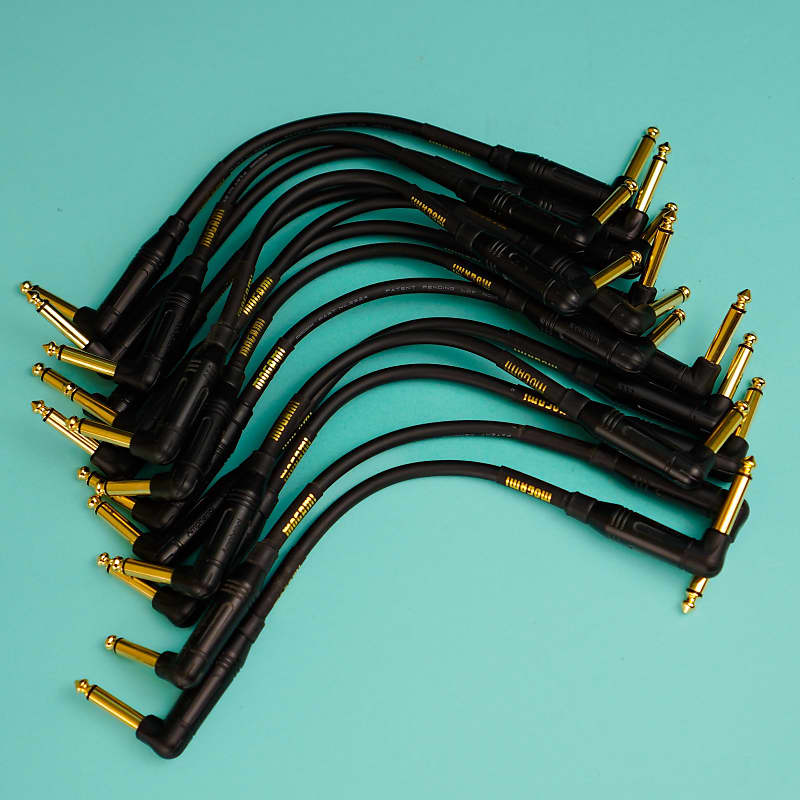 14 x 10" Mogami Gold Right Angle Patch Cables (used) | Reverb