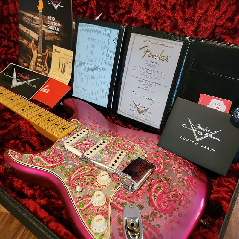 Fender '68 Pink Paisley Relic Limited Edition LEFTY Custom | Reverb