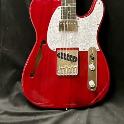 Glarry Thinline Telecaster Style semi hollow - Red | Reverb