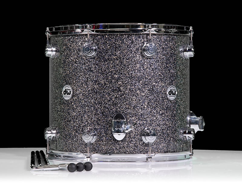 DW Collector's 14x16 Maple/Mahogany Floor Tom - Black Galaxy | Reverb