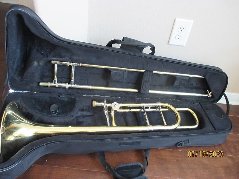 Bach Stradivarius 42 Gold trigger trombone with case and | Reverb