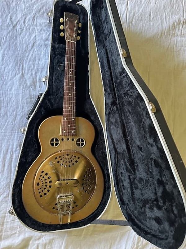Dobro Gold Steel Resonator 1935 Cool Patina & Sound | Reverb